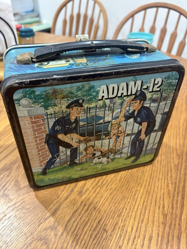 Rare 1972 Vintage Adam 12 Collectible Metal Lunchbox Police Officer ...