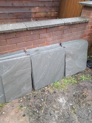 Marshalls Indian Sandstone Textured Grey Paving Slabs 560 X 560 X 25mm ...