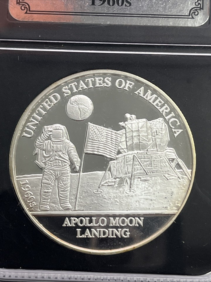American History Silver Bullion Apollo Moon Landing 1oz .999 Round | eBay