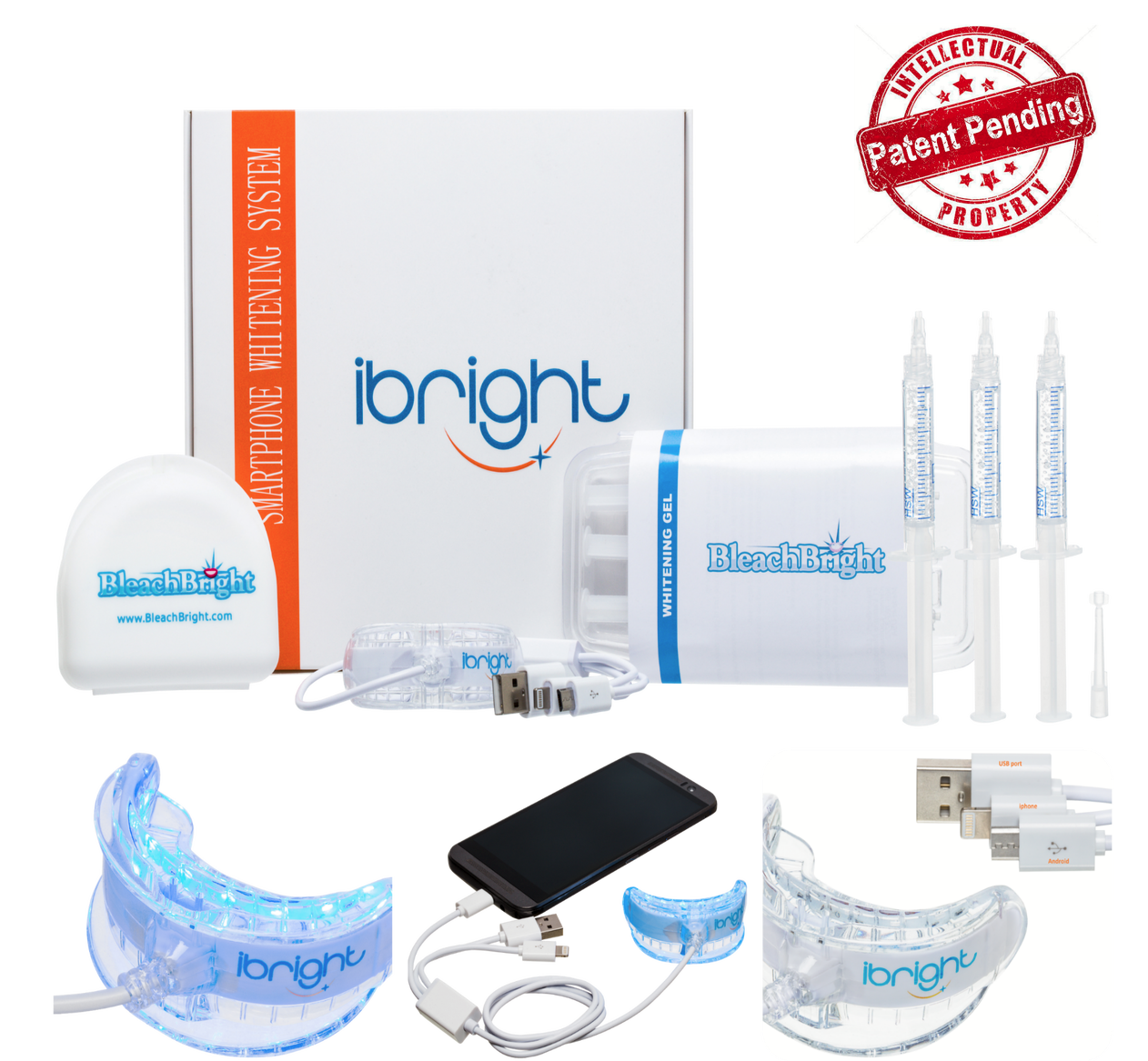 BleachBright iBright Smartphone Teeth Whitening System iPhone, Android ...