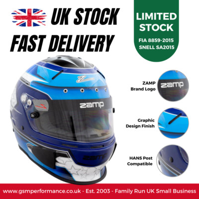 Zamp Helmet RZ70E FIA Snell Approved Hans Compatible Racing karting ...