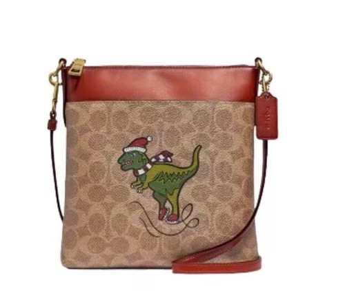 Coach Holiday Kitt Messenger Rexy Signature Crossbody Bag Purse Handbag ...