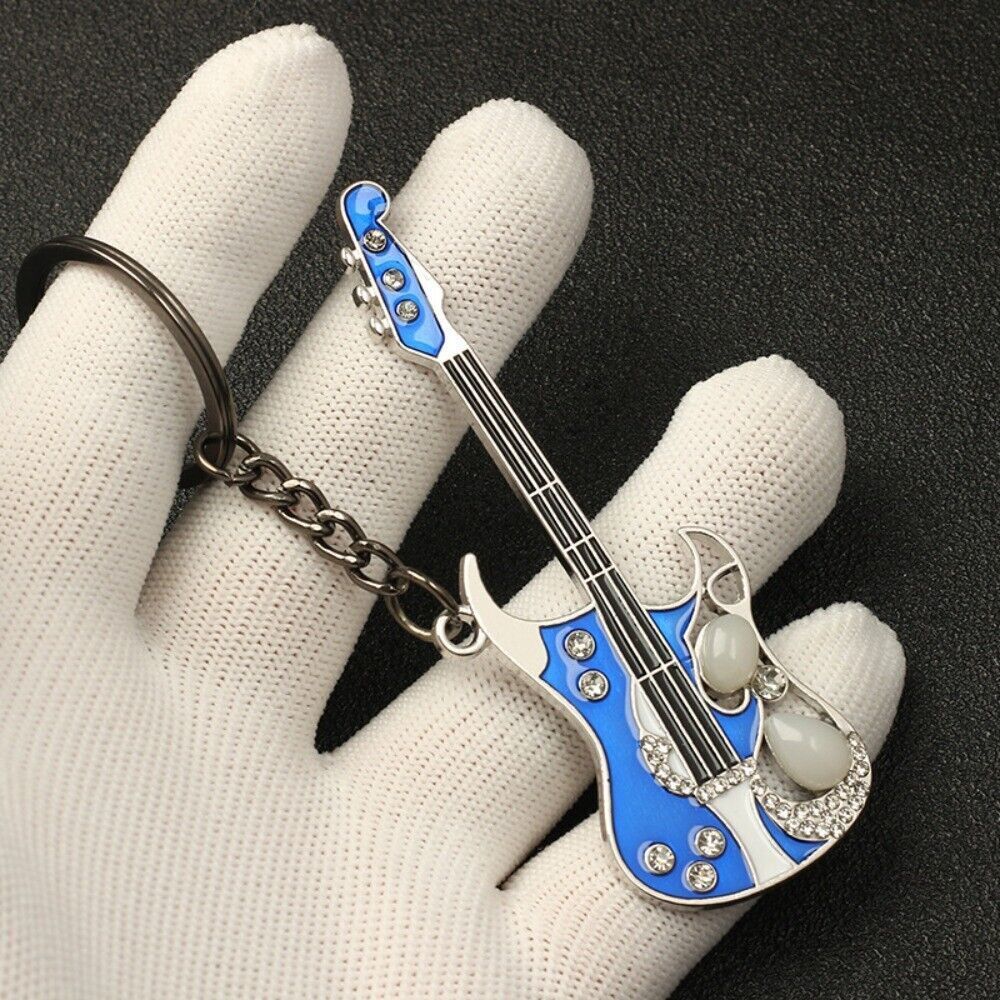 Diamond Guitar Keyring Musical Instrument Guitar Bag Hanging Guitar ...