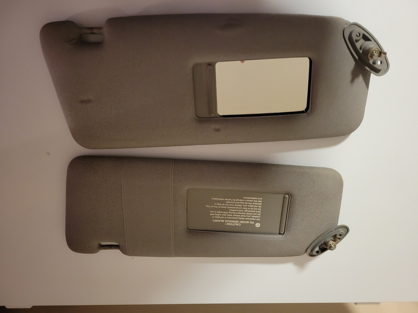 89-95 BMW E34 5/7 Series Set Of Sun Shade Visor w Lighted Mirror Grey ...