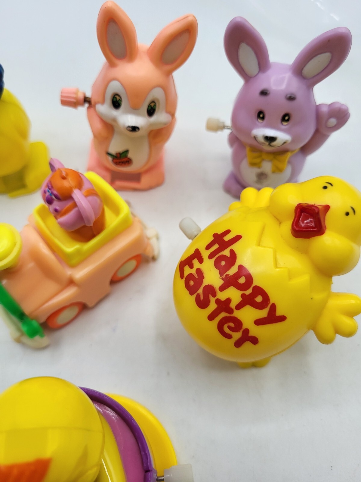 Lot of Vintage Easter Wind Up Toys Decorations Bunny Rabbit Chick Egg ...