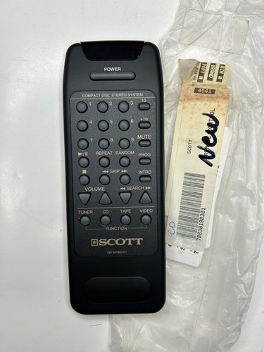 Scott 790-381903-01 Remote Control, OEM NOS for MS800 Compact Stereo ...