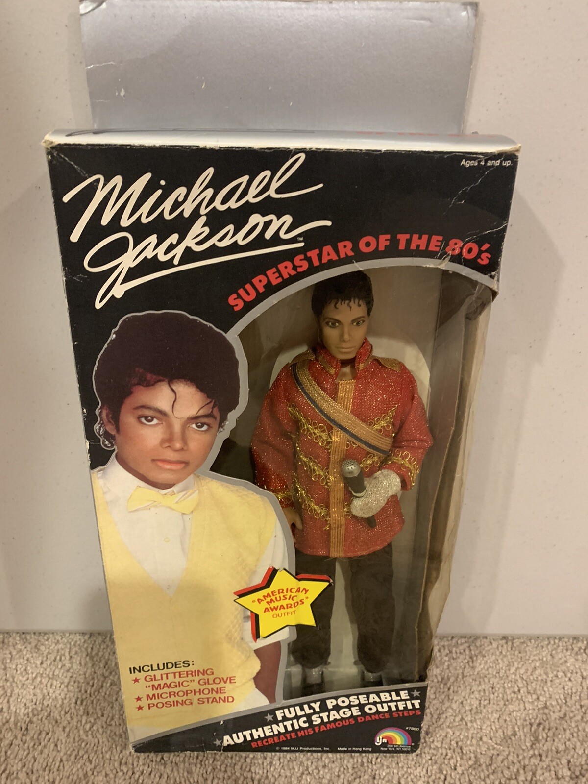 Michael Jackson 1984 Action Figure Doll Toy Original Box Superstars 80s ...