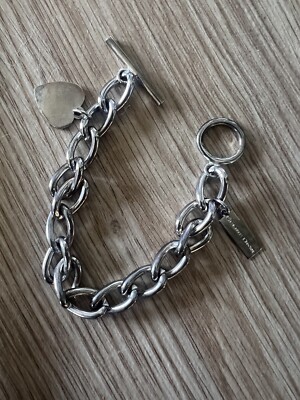 Celine Dion Silver Tone Heart Charm Bracelet 7 Celine Dion Silver Tone Heart Charm Bracelet 7
