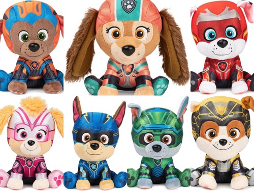 Paw Patrol MIGHTY Pup Plush Stuffed Liberty Skye Zuma Rocky Rubble ...