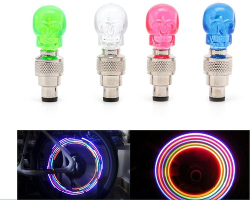 1 (ONE) Valve Stem LED CAP for Bike Bicycle Car Motorcycle Wheel tire ...