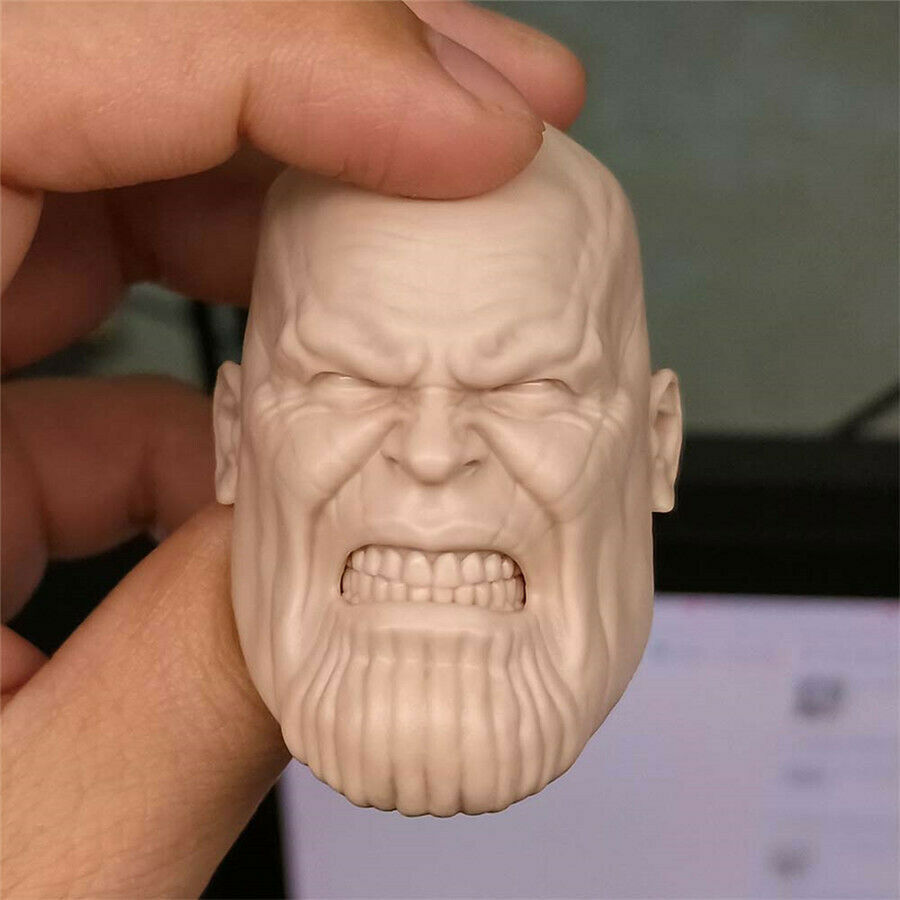 Unpainted 1:6 Male Thanos Josh James Brolin Angry Head Sculpt For 12 ...