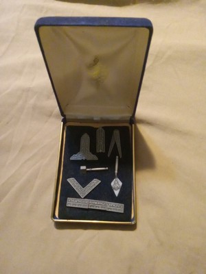 Vintage Masonic Pewter Tool Set In Case | eBay