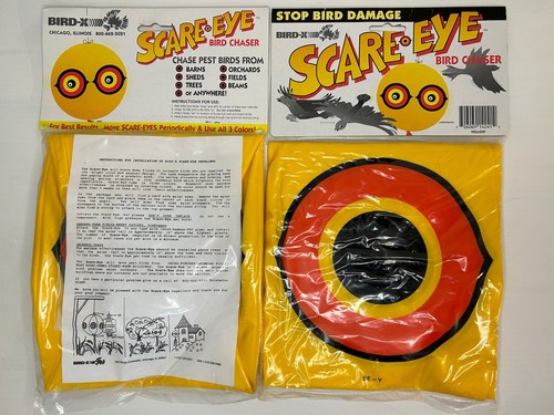 Bird-X Scare-Eye Bird Chaser Predator Eyes Balloon Ball Yellow Lot 2 ...