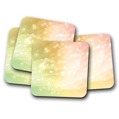4 Set - Pretty Musical Notes Coaster - Sheet Music Student Teacher Gift ...