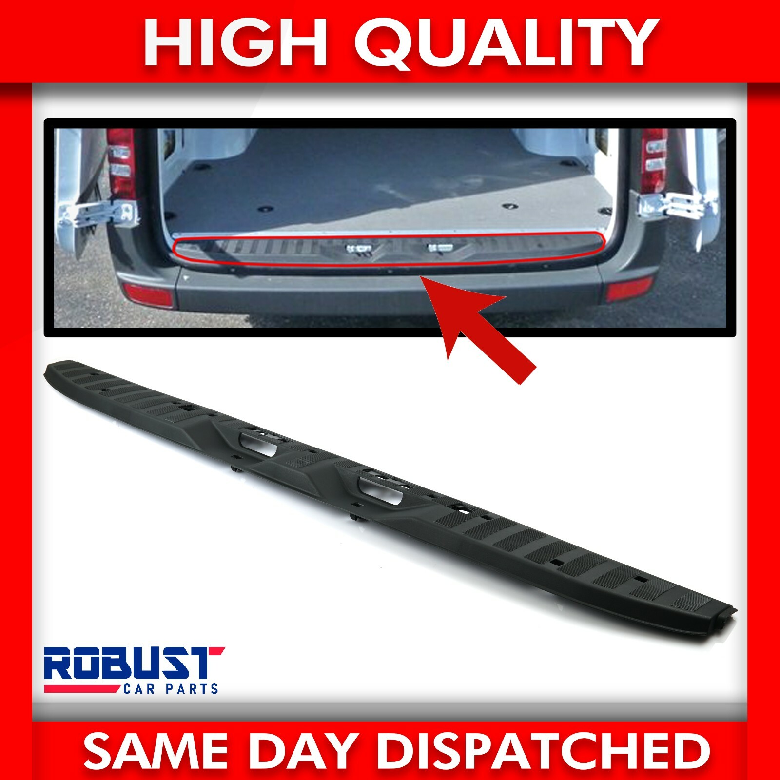 FOR MERCEDES SPRINTER REAR DOOR PLATE TRIM STRIP STEP COVER 9066860074 ...