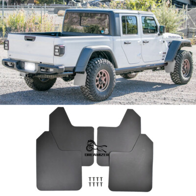 For Jeep Gladiator 4Pcs Front & Rear Mud Flaps Splash Guards Mudguards ...
