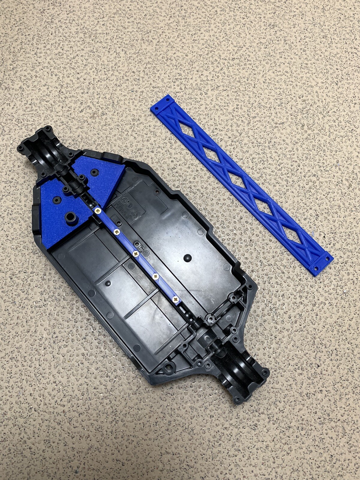 Tamiya TT02 Chassis Plate For Steering, Lower chassis brace and top ...