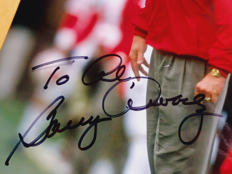 Barry Alvarez Signed 8x10 Photo - Wisconsin Badgers Football - C | eBay
