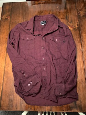 Valor Collective long sleeve button up shirt maroon burgundy xl extra ...