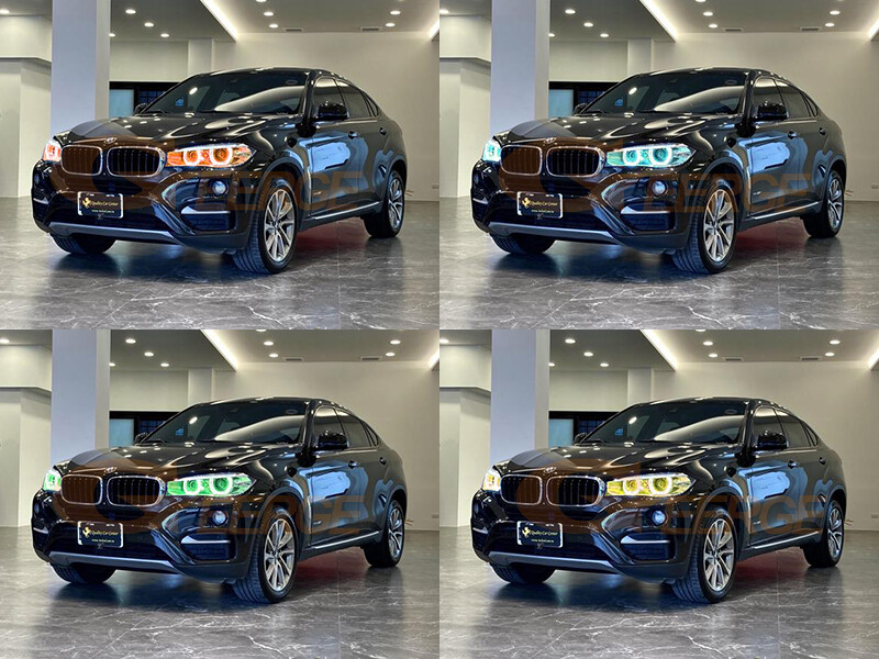 For BMW X5 X6 F15 F16 F85 F86 Crystal DTM M4 Style RGB Led Angel Eyes ...