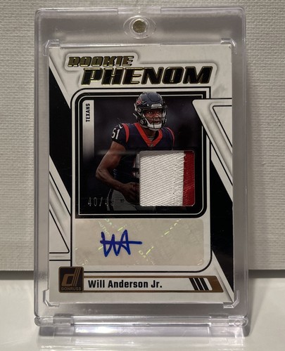 Will Anderson Jr 2023 Donruss RPA /49 RC Rookie Phenom ROOKIE PATCH ...