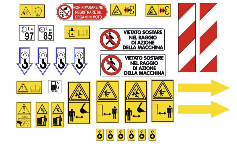 Fiat-Hitachi Alertness Safety Decals Adhesive | eBay Australia