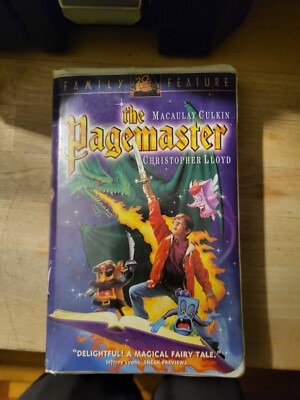 The Pagemaster, 1994, vhs tape, case in poor condition, tape is great ...