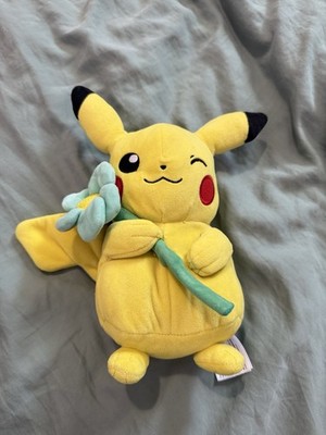 Pikachu with Flower Plush Pokemon | eBay