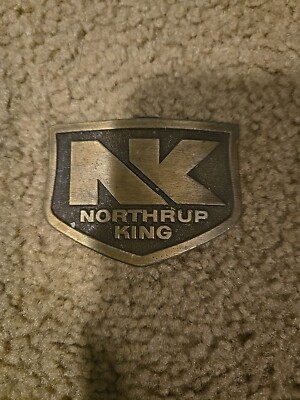Vintage 1970's Northrup King Logo Brass Plated Belt Buckle Farm ...
