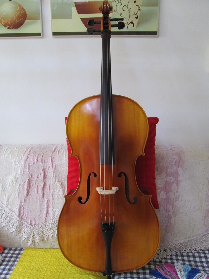 New 4/4 Cello Full Size Maple Spruce Hand made Cello Ebony Fittings ...