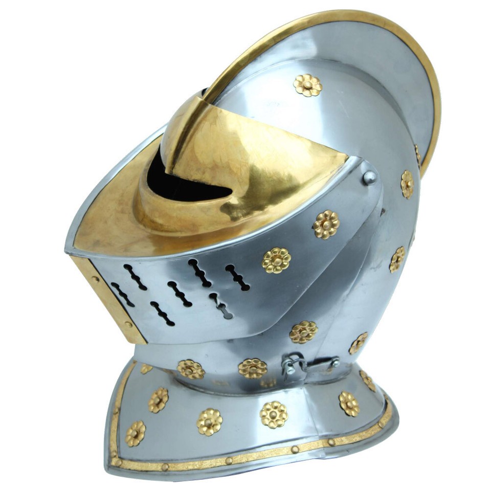 Medieval Great Bucket Helm Knights 20G Steel Templar Crusader Helmet | eBay