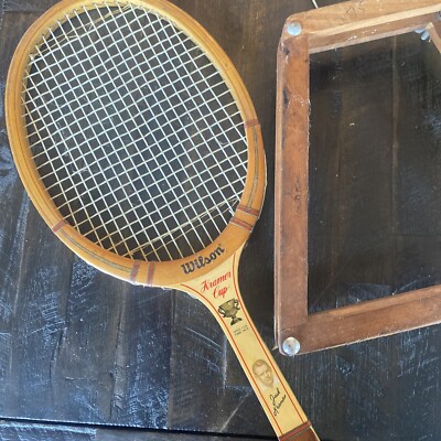Vintage Wilson Jack Kramer Kramer Cup Wood Racket w/Press. Great ...