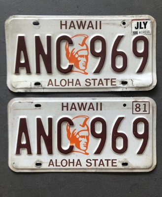 Hawaii License Plates-pair | eBay