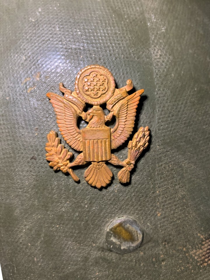 Original US Korean War USMC M1 Helmet with Frog Skin Cover | eBay