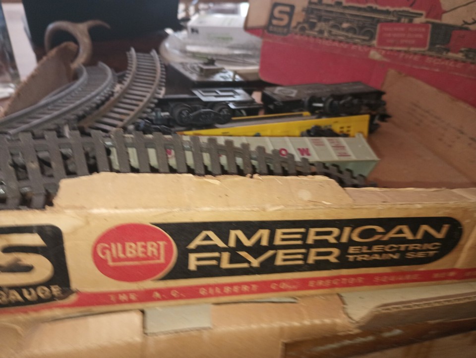 VINTAGE GILBERT S GAUGE AMERICAN FLYER ELECTRIC TRAIN SET MADE IN USA ...