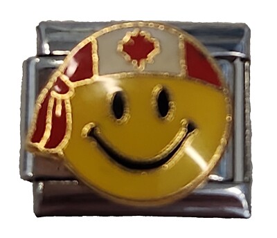 Hippie Canada Canadian Flag Smile Smiley Face Italian Charm 9mm ...