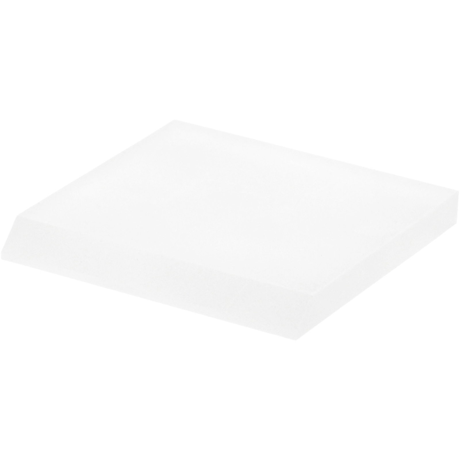 Plymor Frosted Acrylic Square Base (Angled-Front for Label), 3"W x 3"D ...