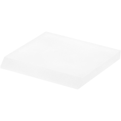 Plymor Frosted Acrylic Square Base (Angled-Front for Label), 3"W x 3"D ...