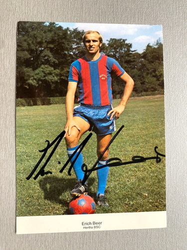 ERICH BEER Hertha BSC signed Autogrammkarte 10x15 Autogramm | eBay