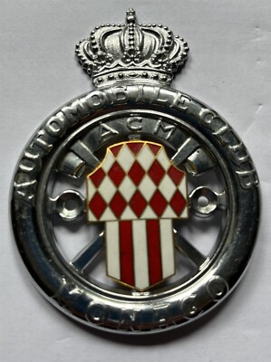 Badge automobile auto car club Monaco ACM Automobile Club Monaco B | eBay