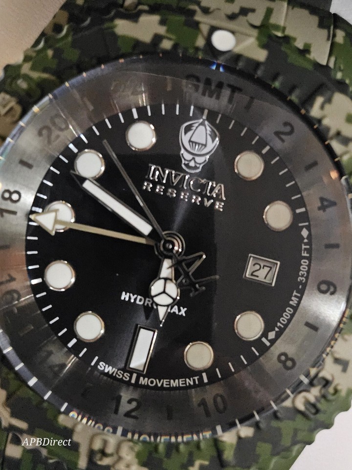 Invicta - HYDROMAX - 1000m - HYDROPLATED Camo GMT - Pro Diver - mens ...
