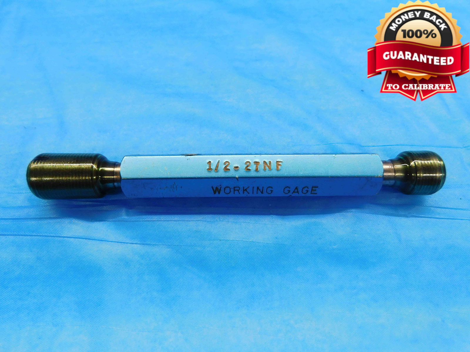1/2 27 NF THREAD PLUG GAGE .5 .50 .500 .5000 GO NO GO P.D.'S = .4770 ...