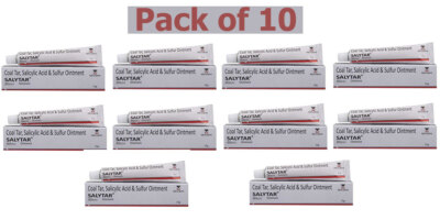 10X Salytar Coal Tar & Salicylic Acid, Sulfur Ointment (15gm) for Skin ...