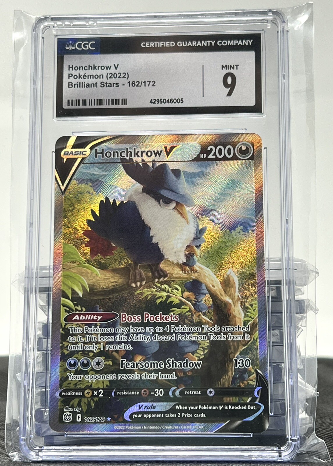 Honchkrow V 162/172 Pokemon 2022 Brilliant Stars CGC 9 Mint | eBay