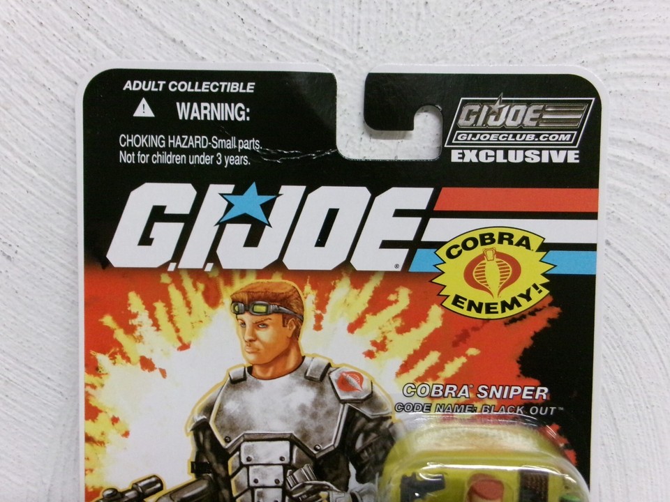 HASBRO GI JOE - CLUB EXCLUSIVE FSS - COBRA SNIPER BLACK OUT - NEW #U | eBay
