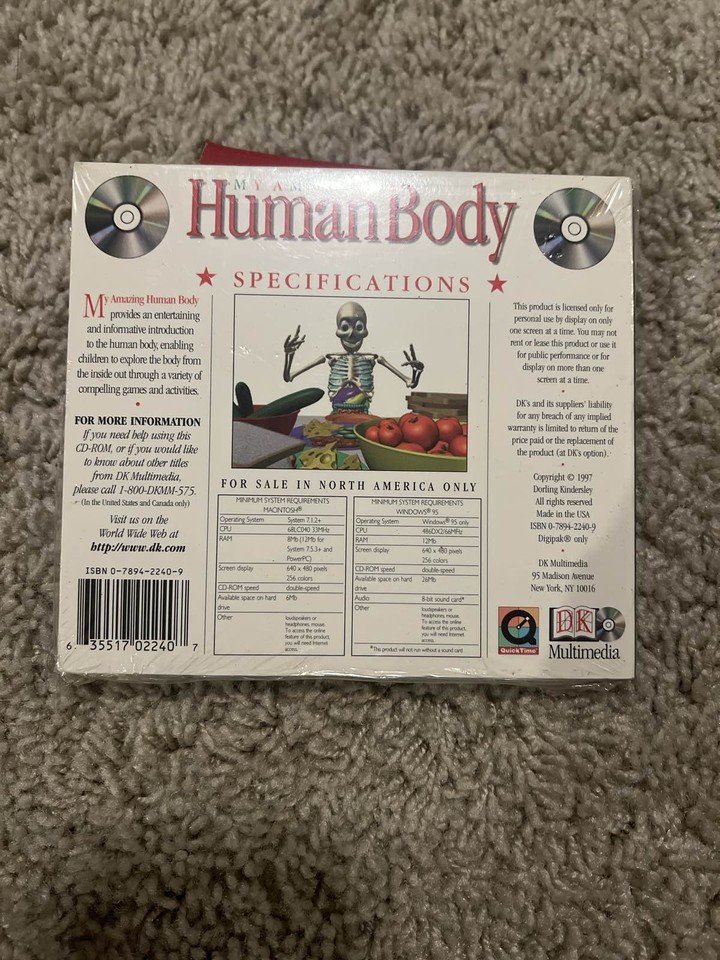 DK My Amazing Human Body PC CD-ROM Game Ages 6-10 Educational Kids | eBay