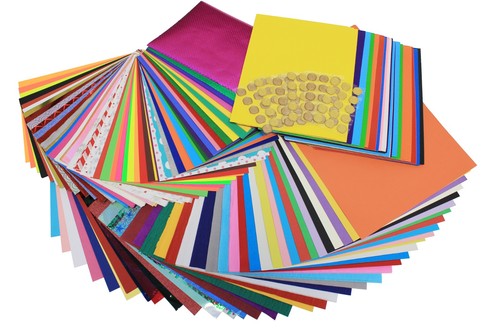 Paper Craft Bundle pk 530 sheets - Multi Coloured/Paper Kids Crafts mix ...