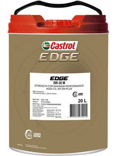 Castrol Edge 5W-30 M Sn + Acea C3 Ll04 Engine Oil 20L (3431108) | eBay