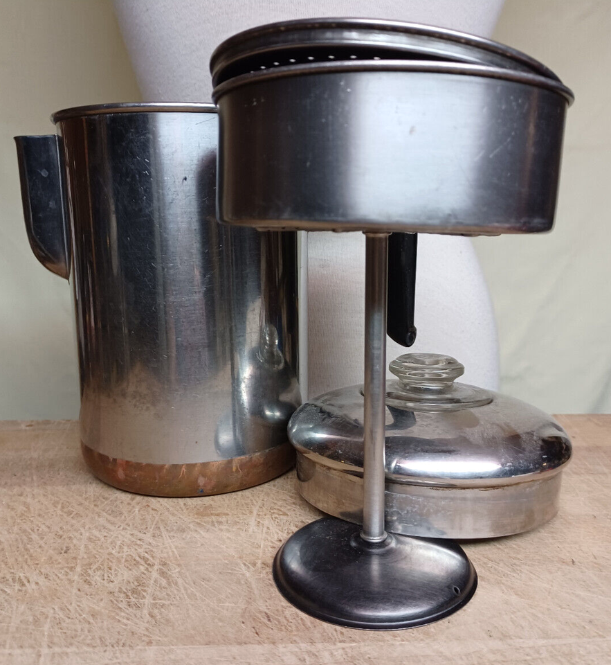 Vintage Revere Ware Percolator Coffee Pot 1801 Double Ring Copper Clad ...