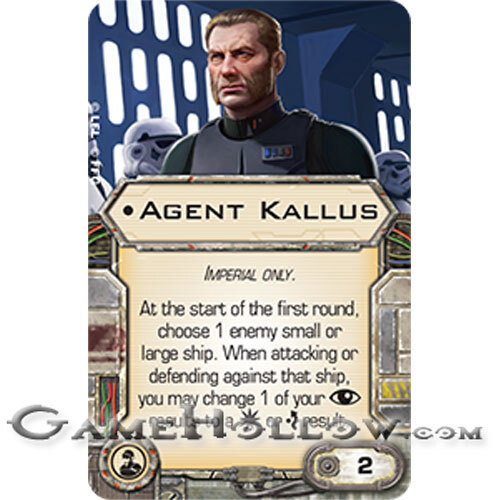 Star Wars Miniatures X-Wing Upgrade Card AGENT KALLUS Crew | eBay